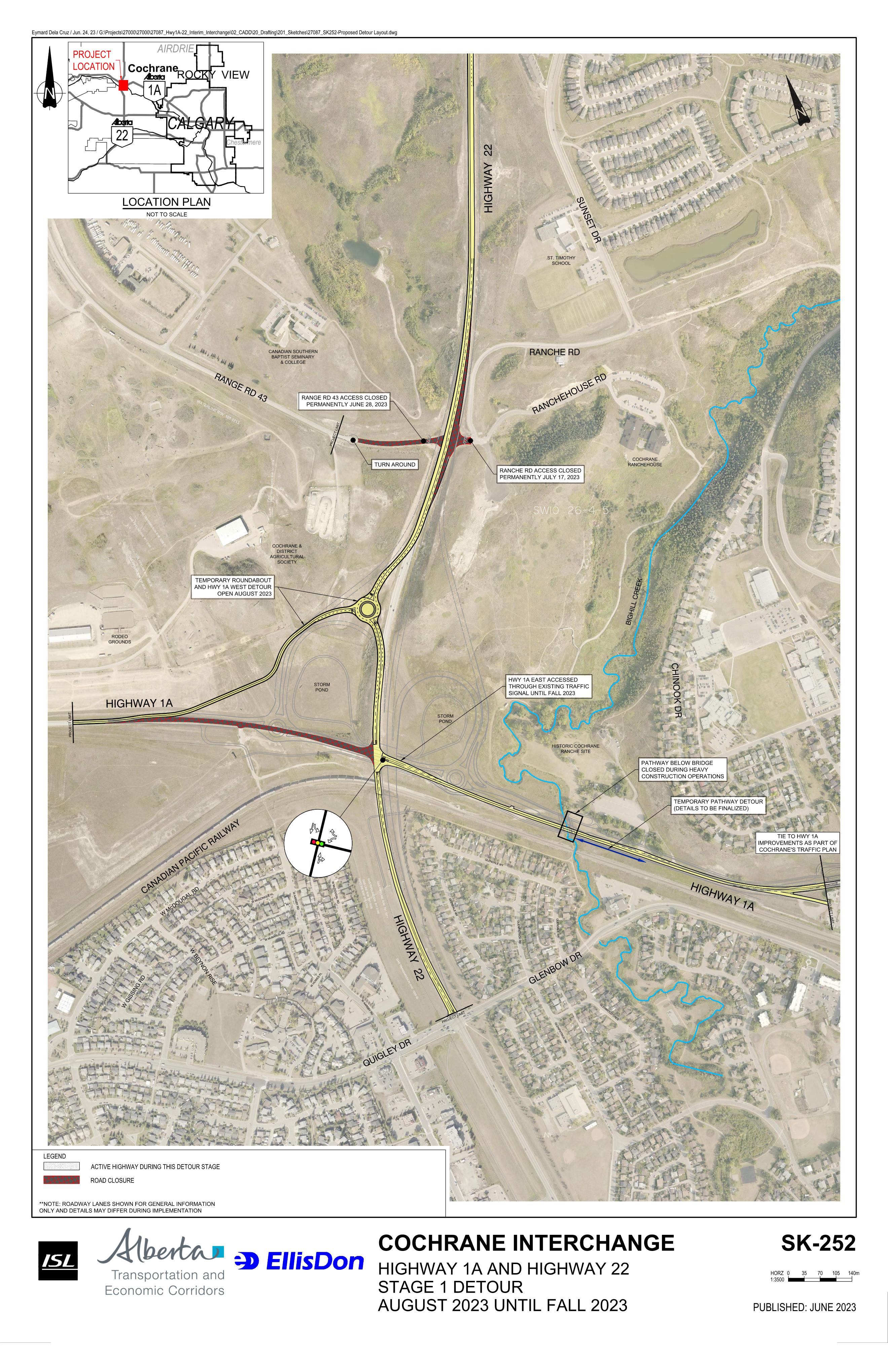 Highway 1A/22 Interchange | Town of Cochrane